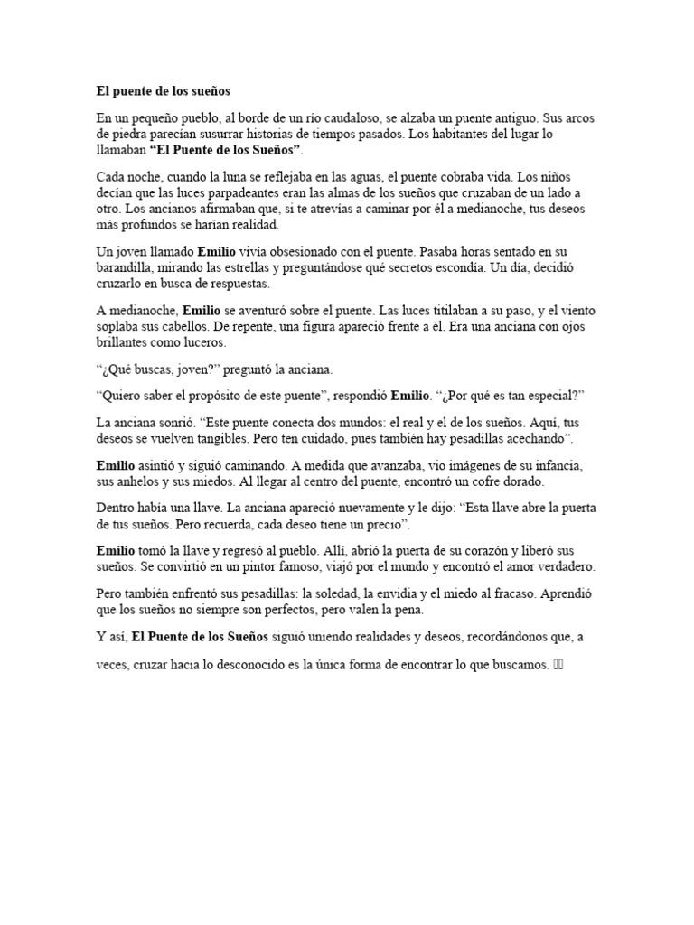 Cuento El Puento de Los Sueños | PDF