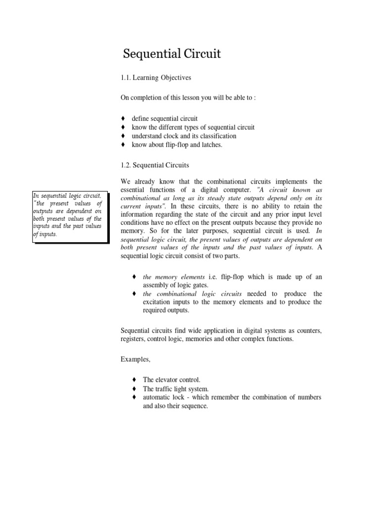 Module 2_Sequential Circuits | PDF | Logic Gate | Electrical Circuits