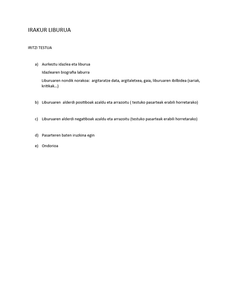 Irakur Liburua | PDF