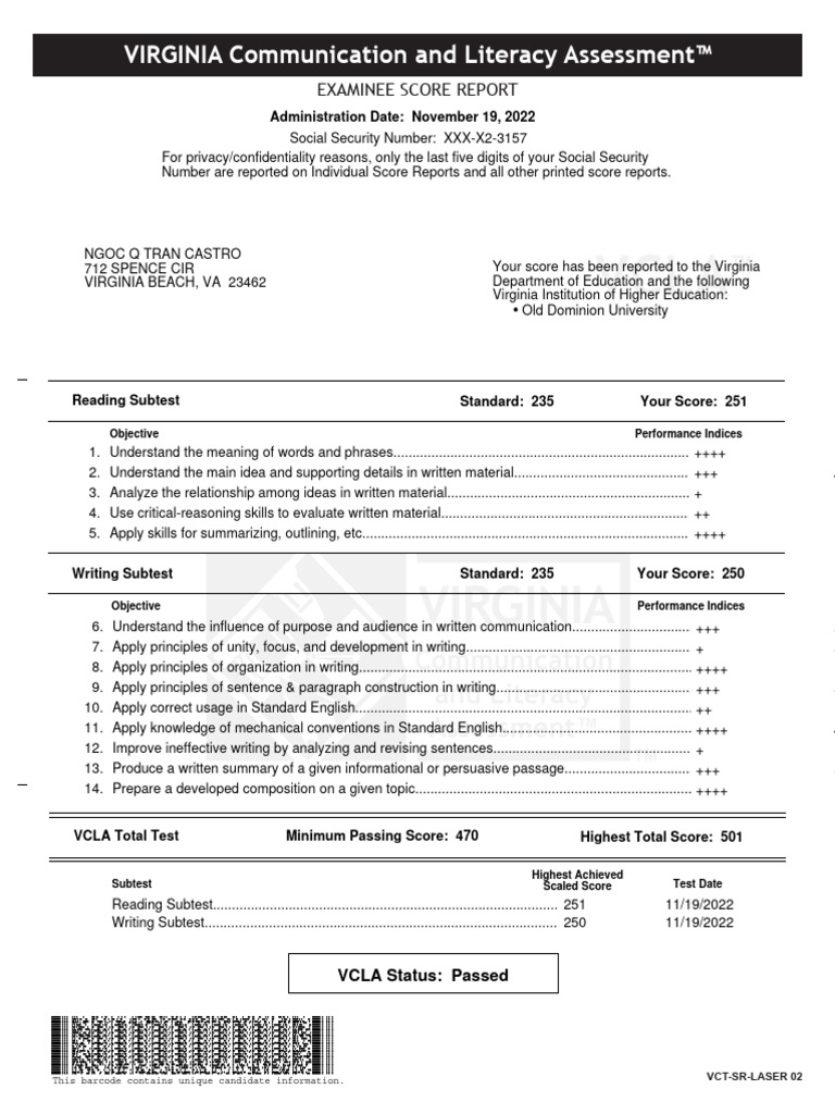 trancastrovcla2 | PDF | Multiple Choice | Human Communication