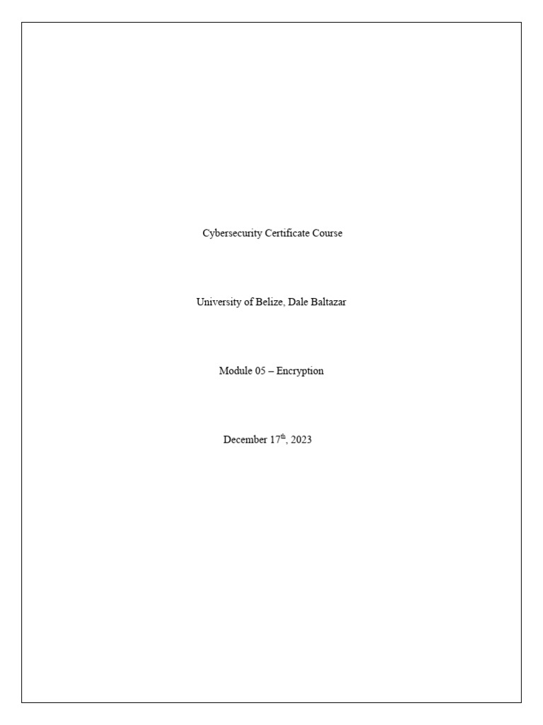 Module - 05 - Dale - Baltazar - Assignment 5 | PDF | Public Key ... Module - 05 - Dale - Baltazar - Assignment 5 | PDF | Public Key ...
