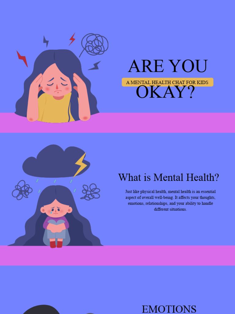 Are You Okay A Mental Health Chat For Kids | PDF | Mental Health | Emotions