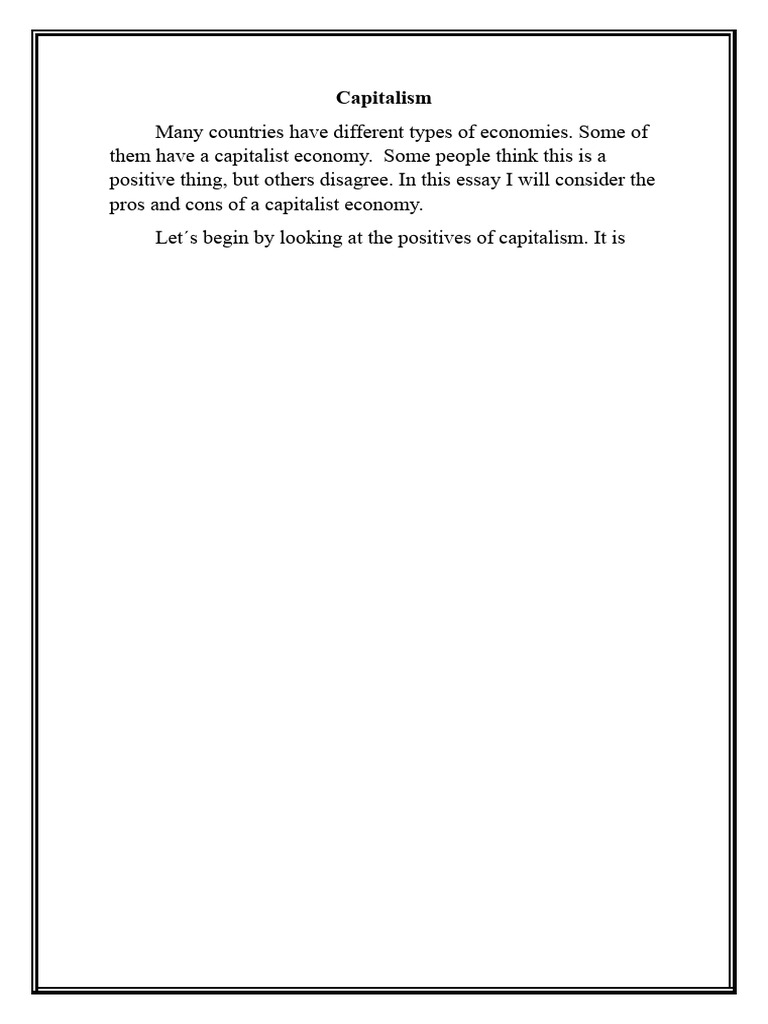 Capitalism | PDF | Finance & Money Management