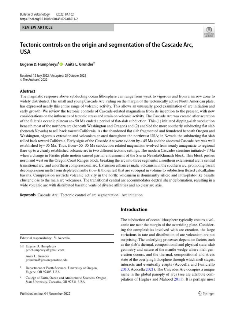 Tectonic Controls On The Origin and Segmentation o | PDF | Magma ...