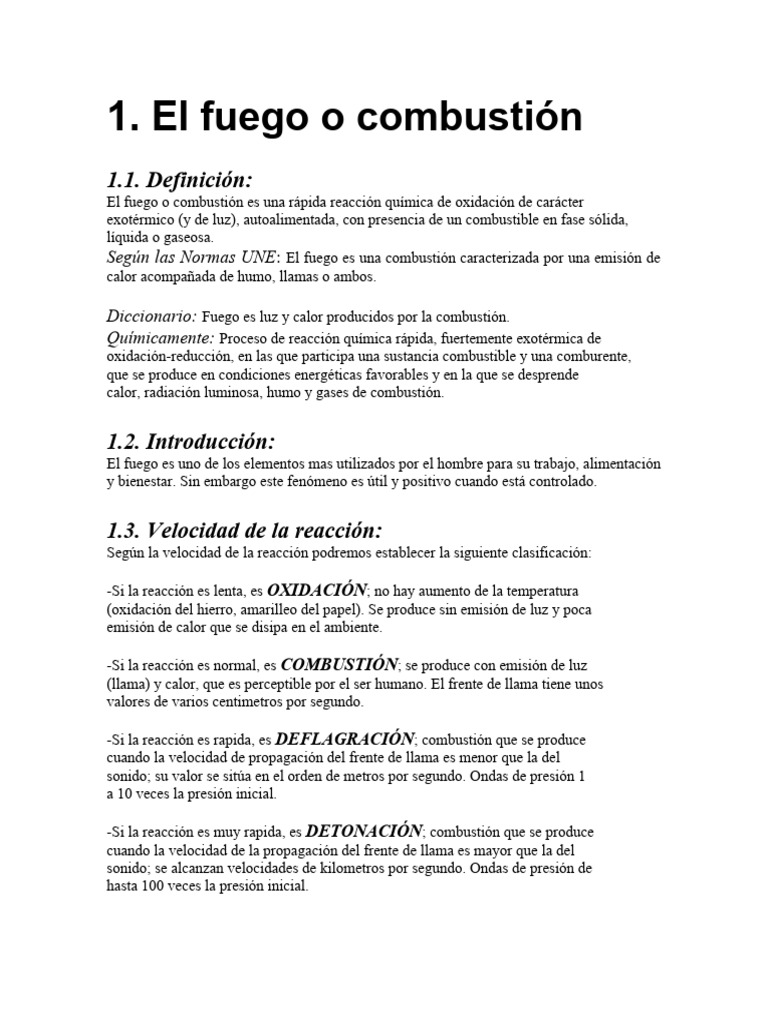 FUEGO | PDF | Combustión | Combustibles