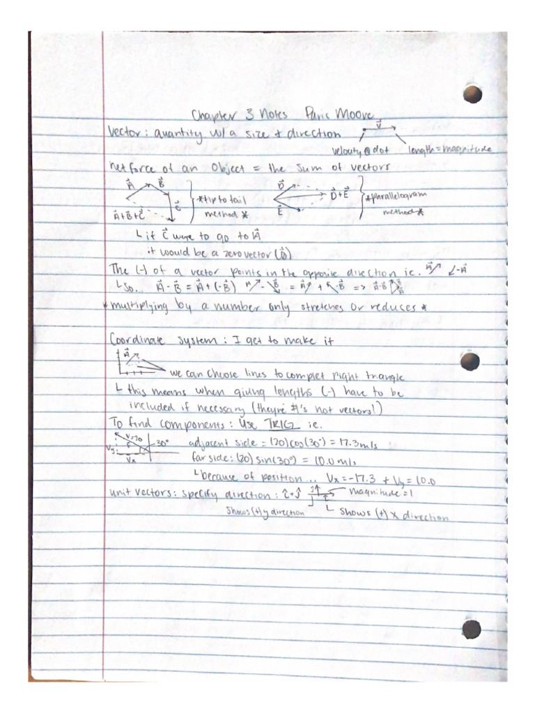 Phys 1 Cal Poly Chapter 3 Notes Pdf