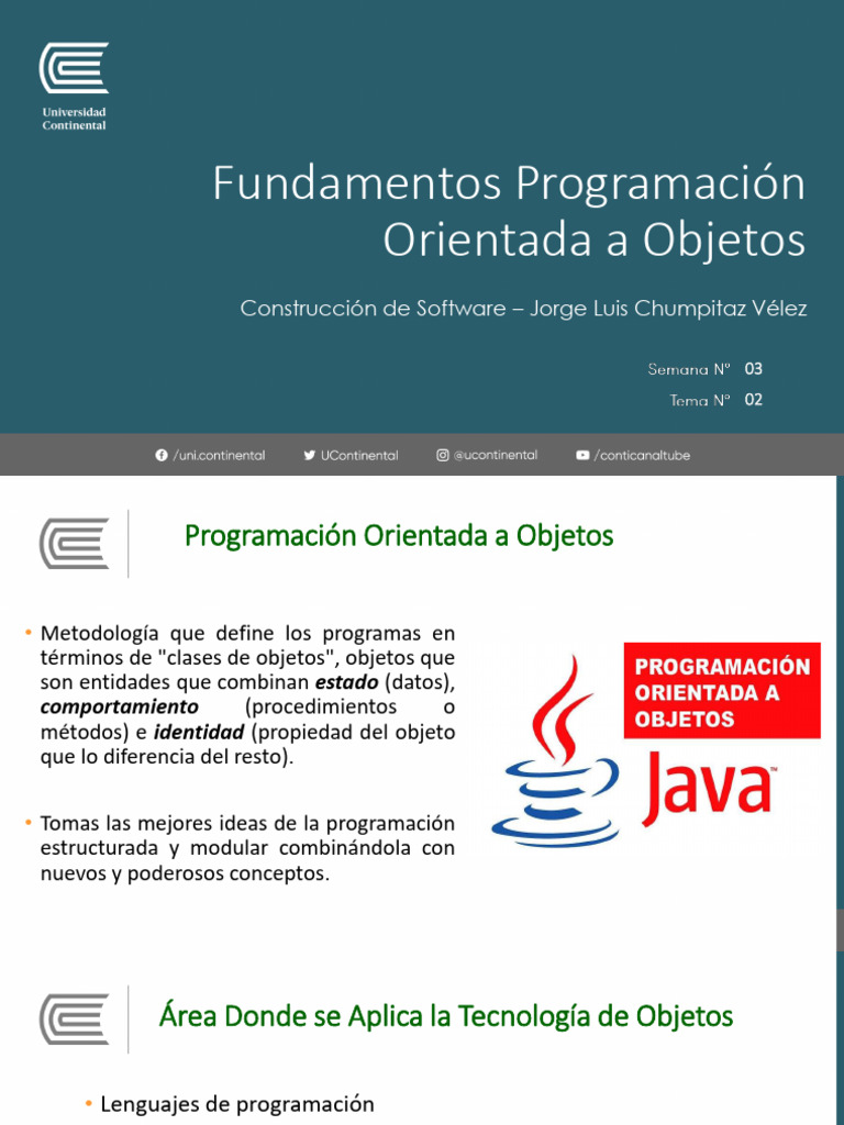 Semana 03 - Construccion de Software | PDF | Objeto (informática ...