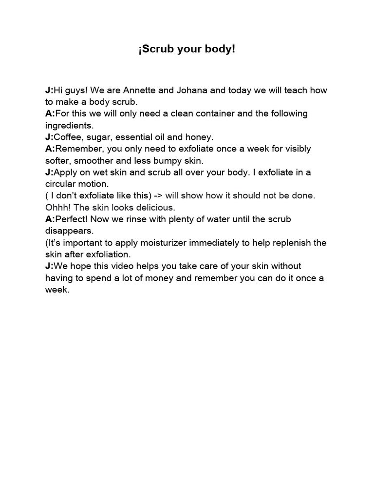 ¡Scrub Your Body | PDF | Self-Improvement | Wellness