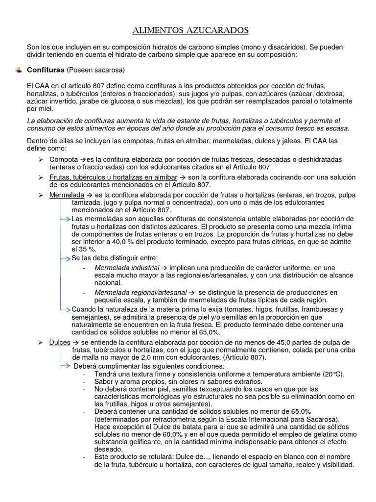 Alimentos Azucarados | PDF | Fructosa | Glucosa