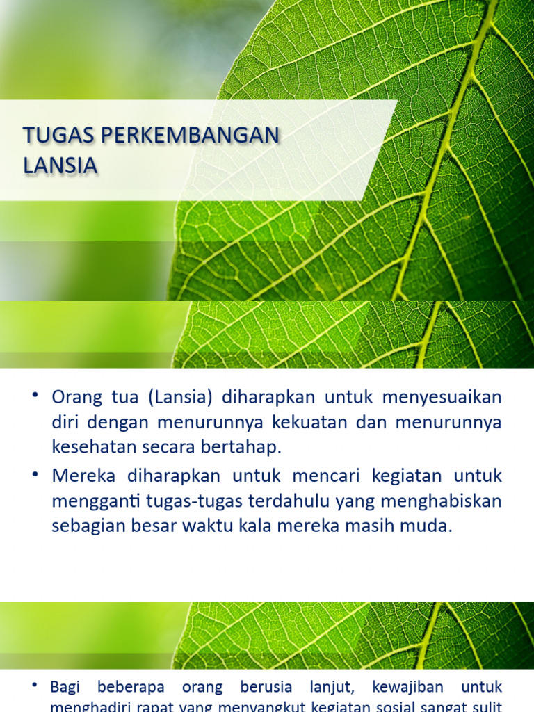LANSIA | PDF | Pengembangan Diri | Kesehatan Holistik