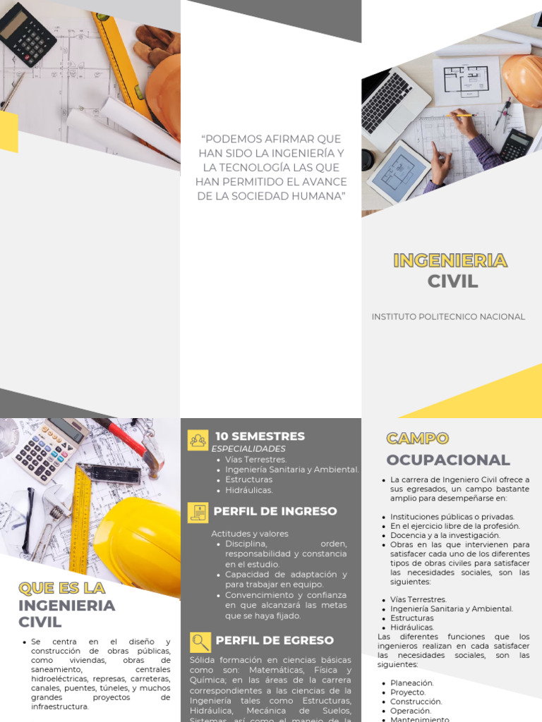 Folleto Brochure de Servicios Empresa Profesional amarillo | PDF ...