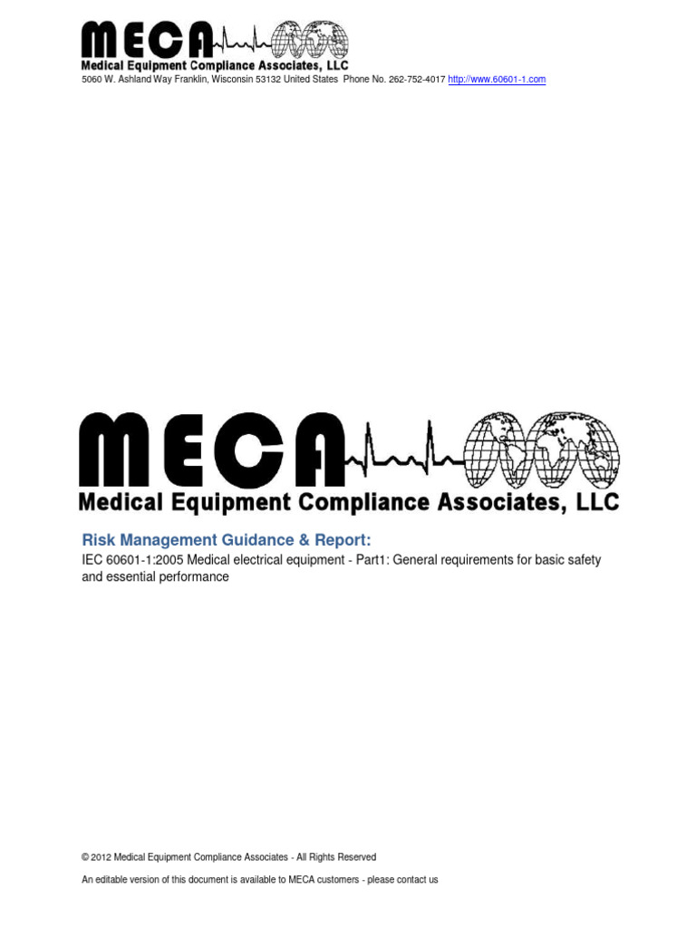 Meca-Risk-Management-Guidance - Report - Medical Devices Iec-60601-1-Ed ...