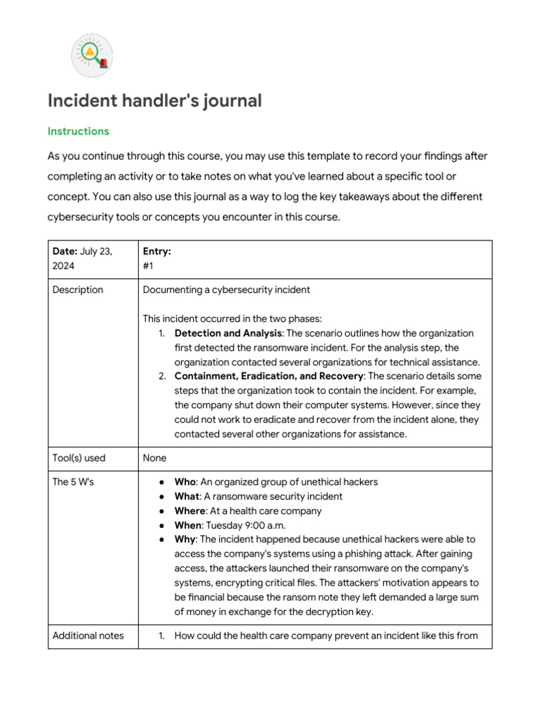 GznPkQUcRsGq1tbad8zFlQ - Completed Incident Handler S Journal Exemplar ...