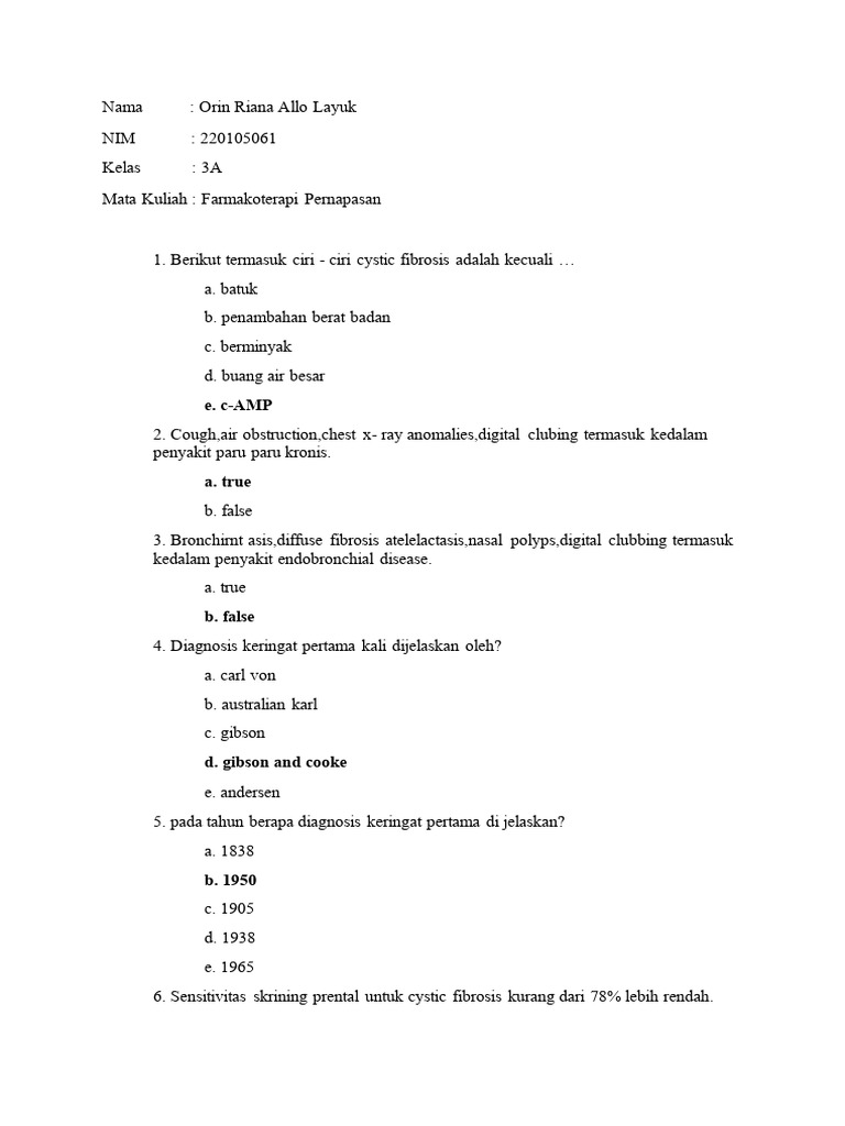 Soal Farter Orin | PDF