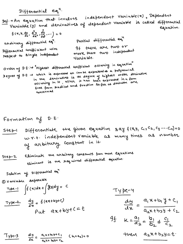 Differential Equations | PDF | Equations | Derivative Differential Equations | PDF | Equations | Derivative