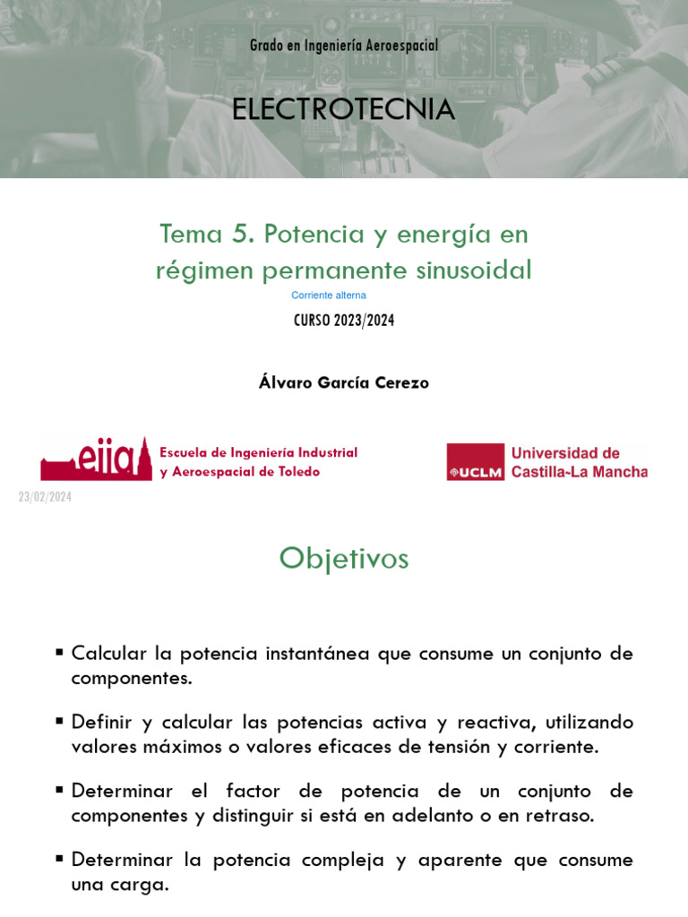 ELEC - 2324 - Tema 5 | PDF | Energia electrica | Ingenieria Eléctrica