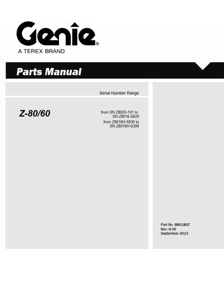 Parts Manual: Serial Number Range | PDF | Vehicles | Car