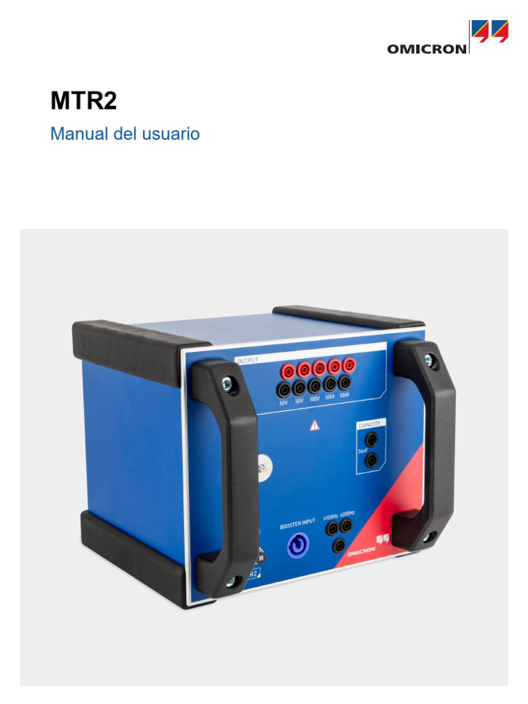 Manual del Usuario MTR2 | PDF | Transformador | Conector eléctrico