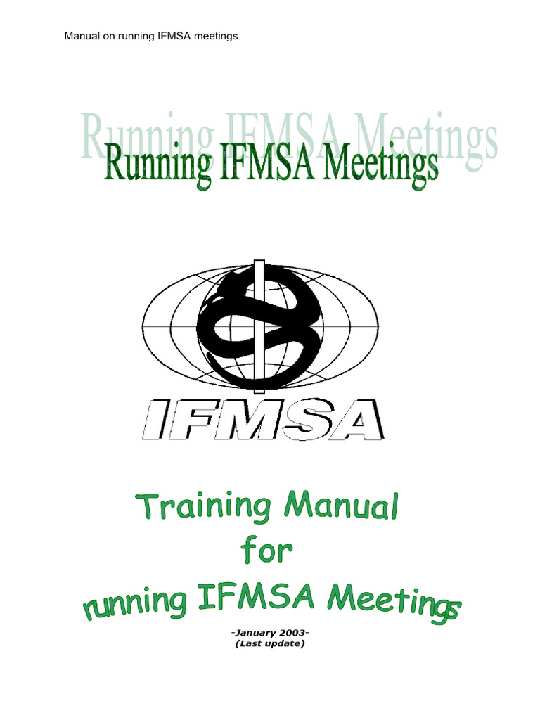 Manual On Running IFMSA Meeting | PDF | Committee | United Nations ...