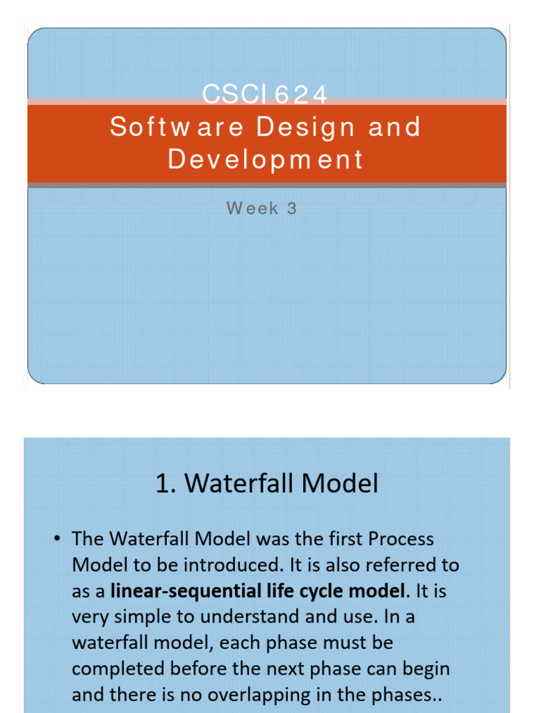W3 Software Development Process Model (1) | PDF | Software Development Process | Software ...