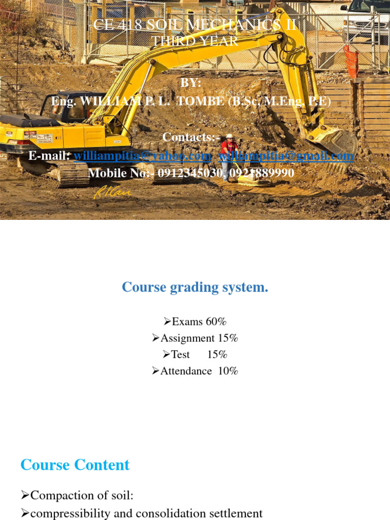 Ce-481 Soil Mechanics II Compaction | PDF | Earth Sciences | Soil Ce-481 Soil Mechanics II Compaction | PDF | Earth Sciences | Soil