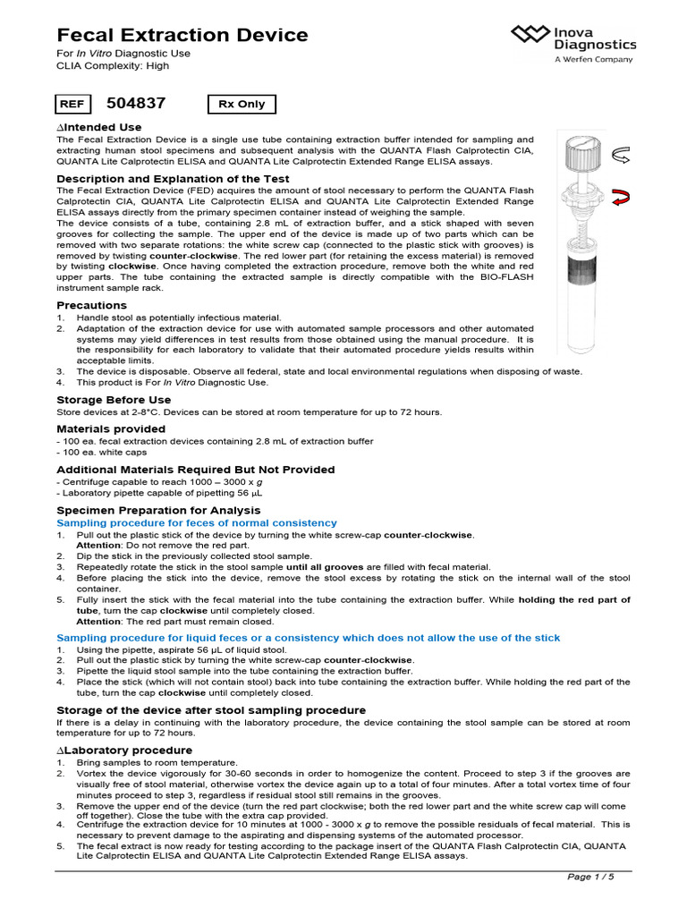 Inserto FecalExtraction EN | PDF