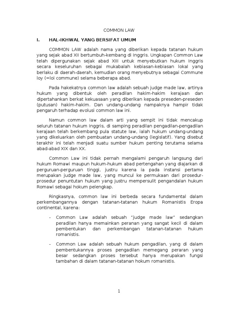 Common Law | PDF