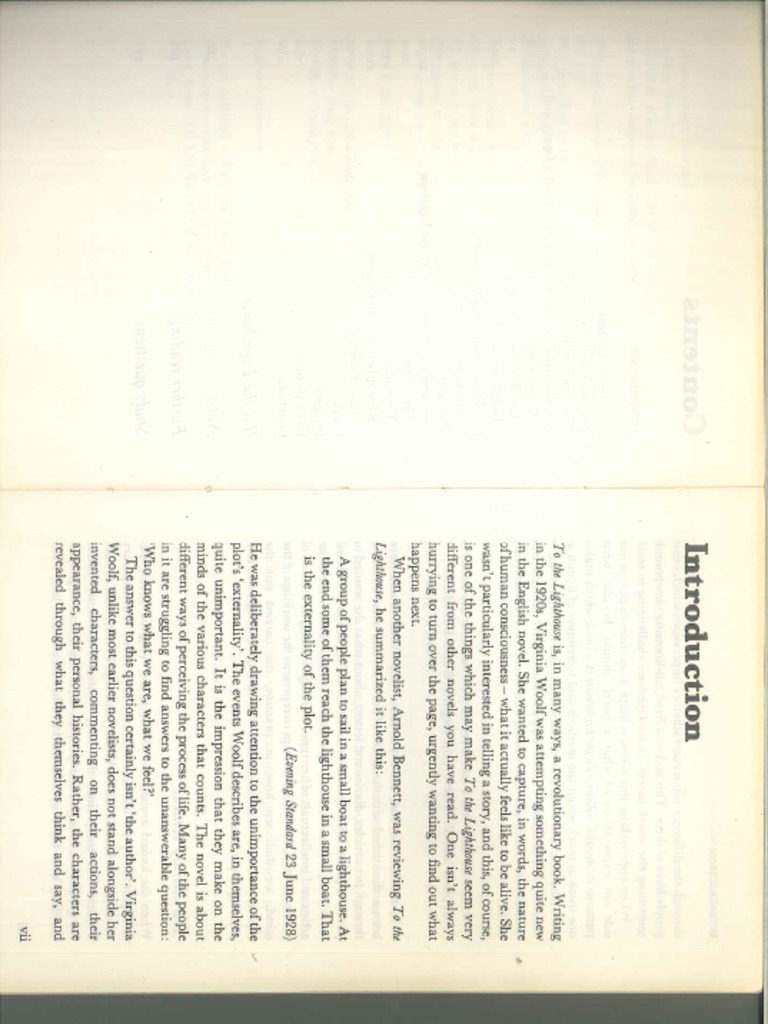 An Introduction To To The Lighthouse | PDF