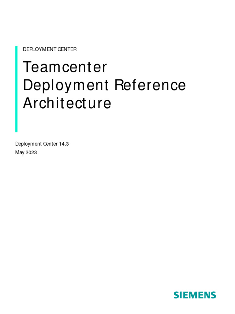 Teamcenter Deployment Reference Architecture DC14.3 | PDF | Server (Computing) | Computer Network