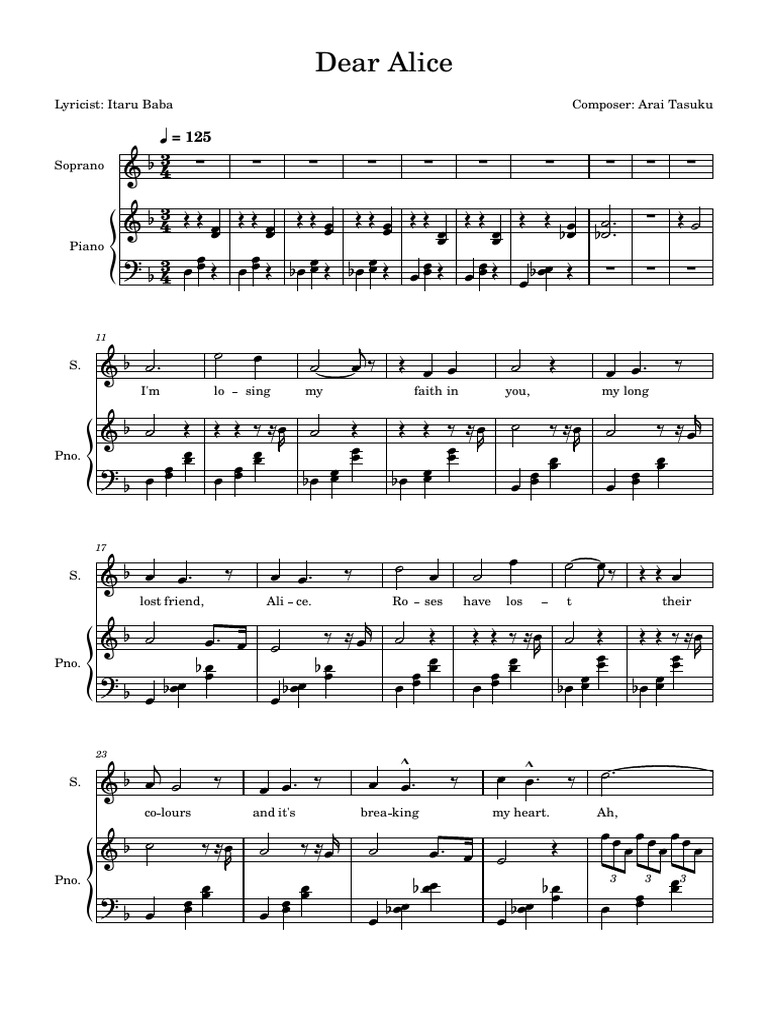 Dear Alice | PDF