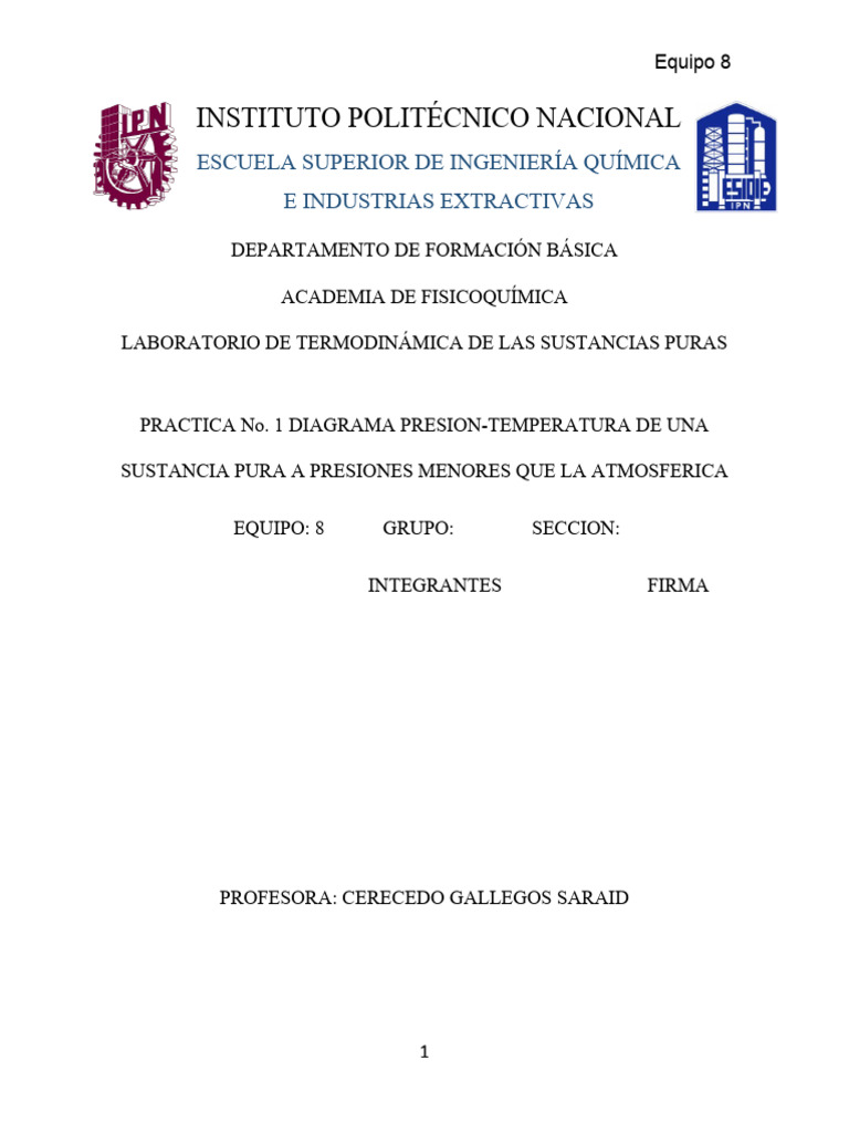 Diagrama P-T de Sustancia Pura | PDF | Pascal (Unidad) | Fase (materia)