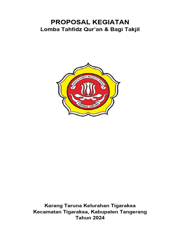 Proposal Lomba Tahfidz Qur'an Dan Bagi Takjil | PDF | Agama & Spiritualitas