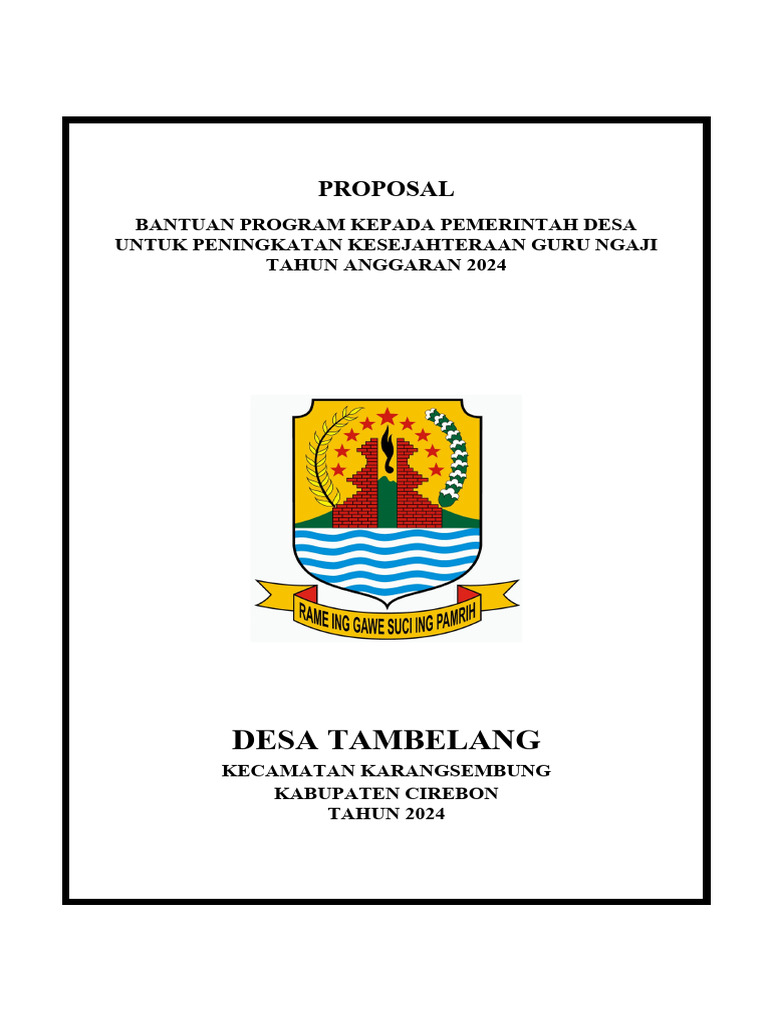 Proposal Bantuan Guru Ngaji | PDF | Ilmu Sosial