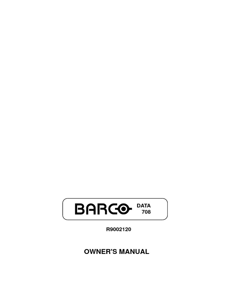 Barco Data 708 Users Manual | PDF | Ac Power Plugs And Sockets ...