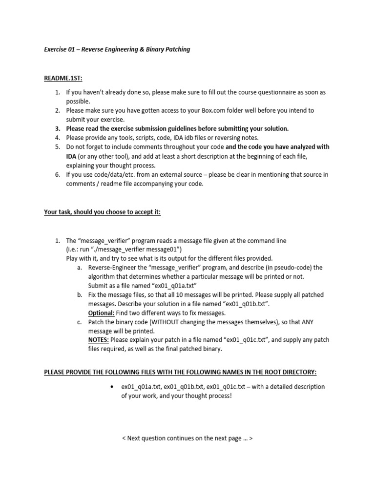Reverse Engineering & Binary Patching Guide | PDF | Computer File | Text File