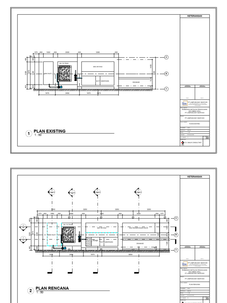Shopdrawing Ipal Pt. Lampung Bay Seafood | PDF