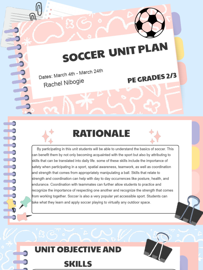 Psii Soccer Unit Plan Rachel Nibogie | PDF