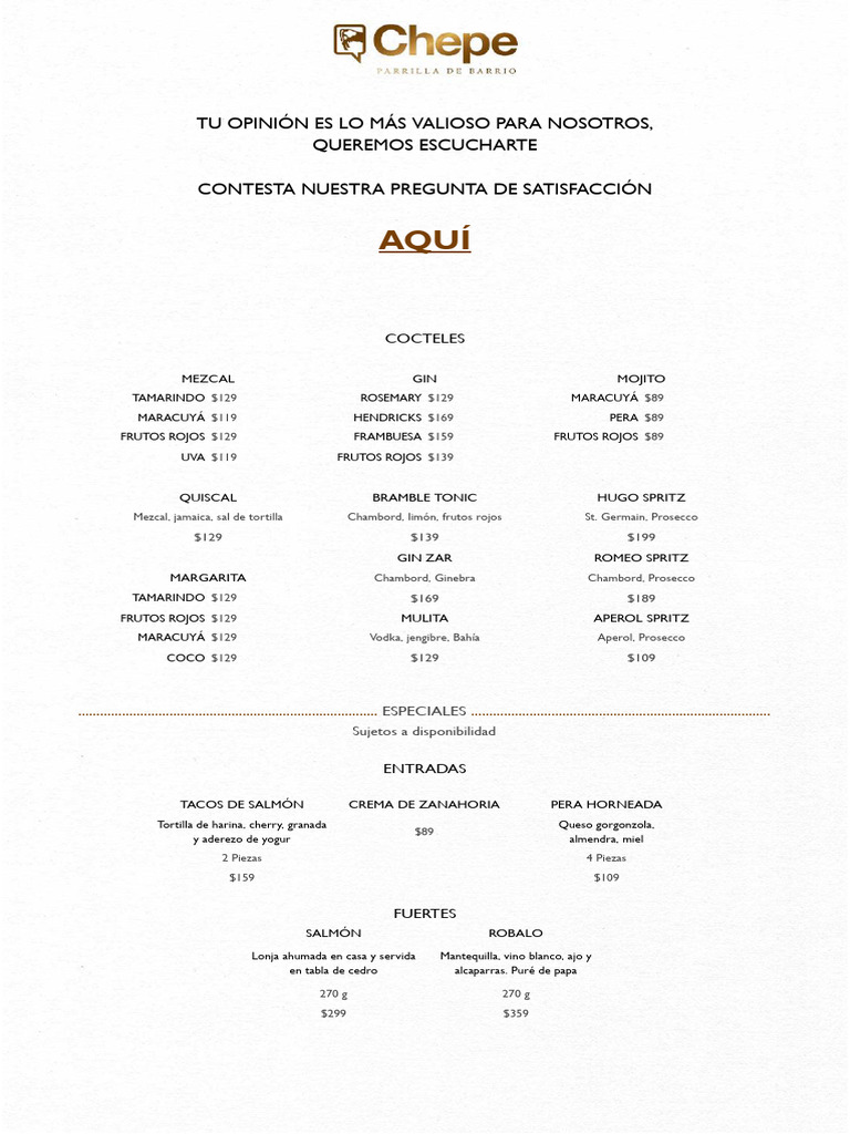 CARTA CHEPE Menu - Chepeparrilla | PDF | ensalada