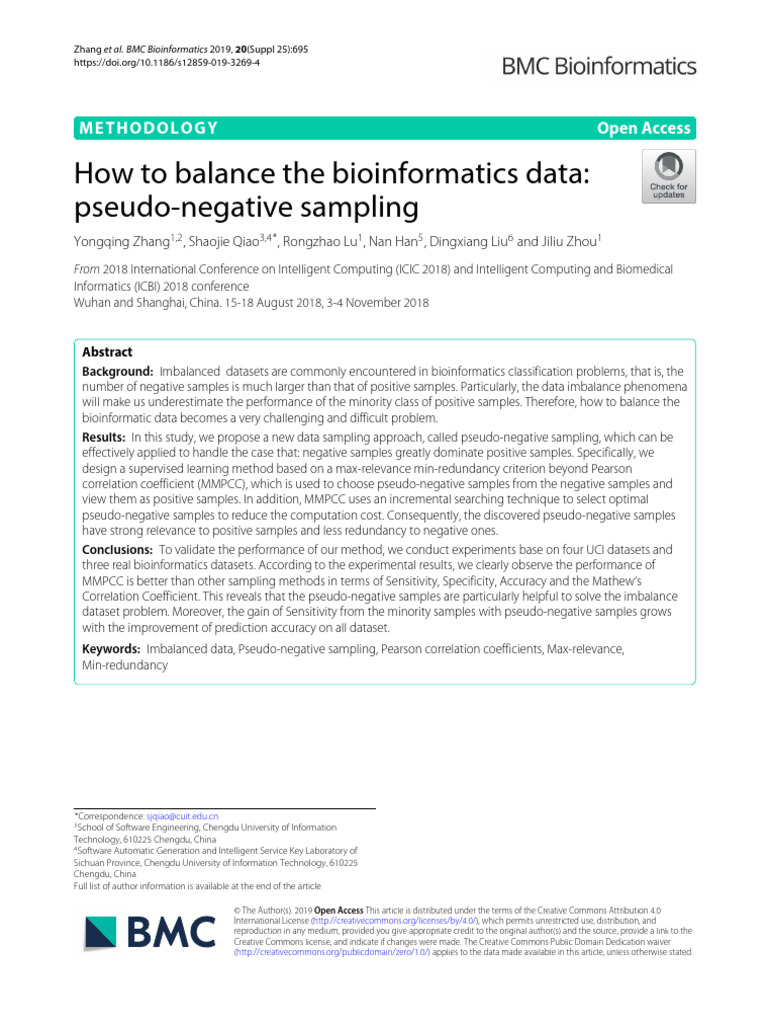 2- how to balance the bionformatics peudo-negative sampling | PDF | Sampling (Statistics ...