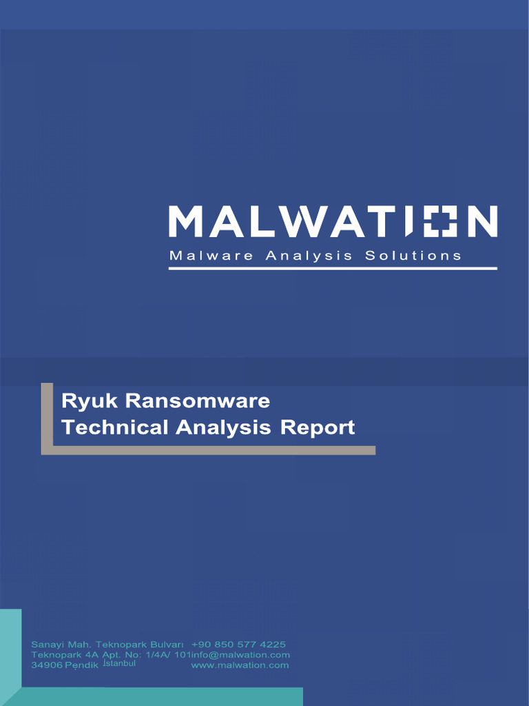 Ryuk Ransomware | PDF | Malware | Ransomware