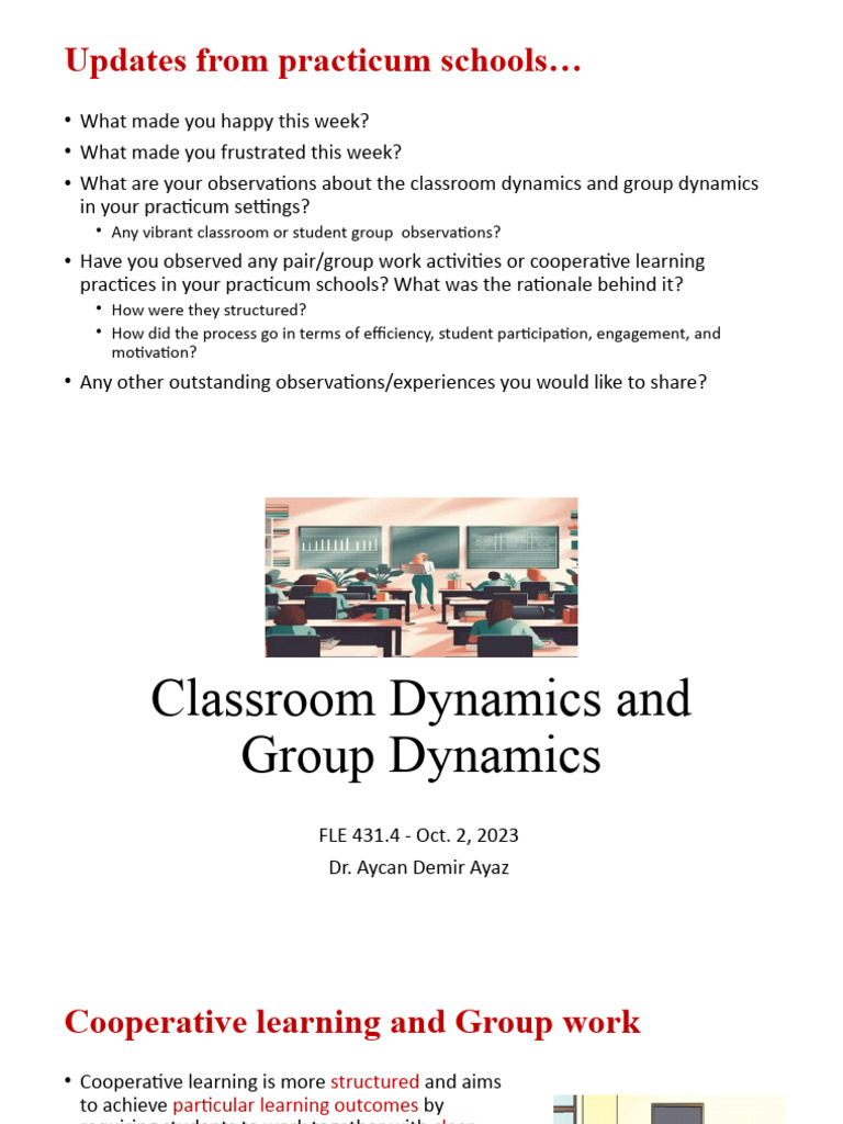 431 Classroom Dynamics | PDF | Learning | Motivation