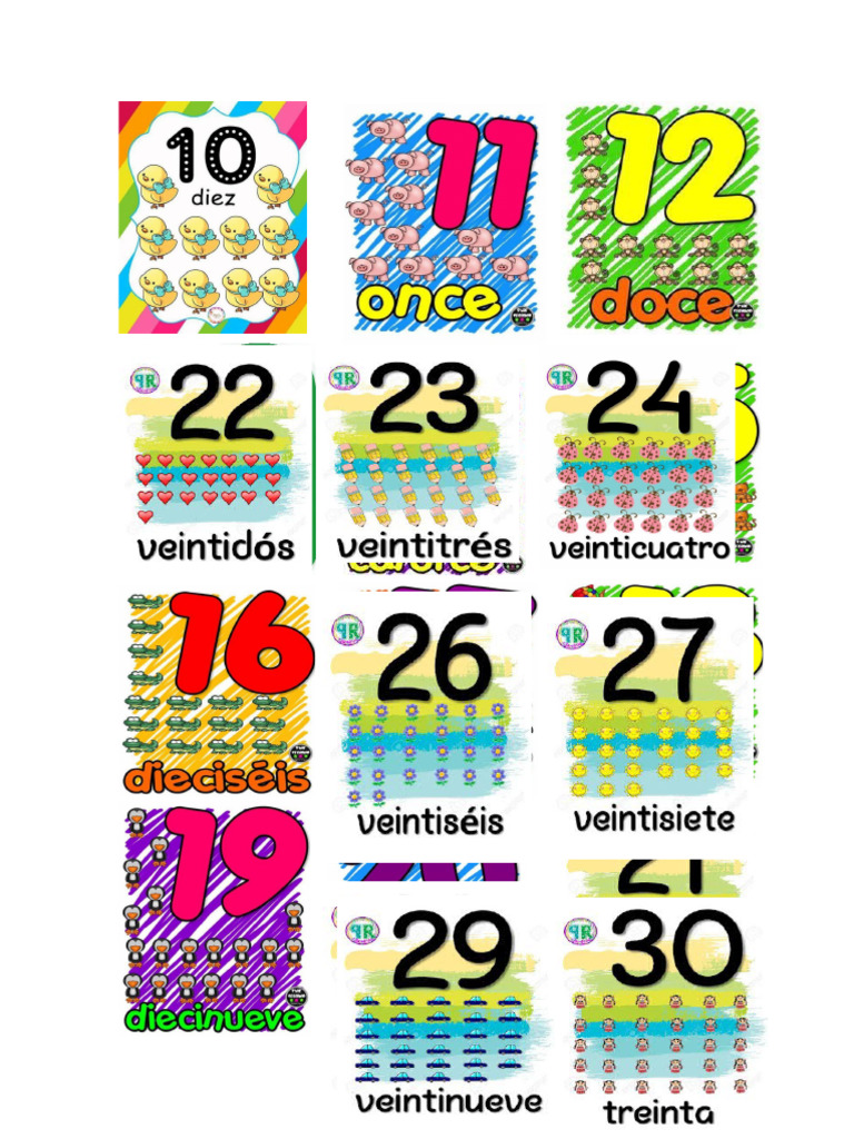 Numerosdel 10 Al 30 | PDF