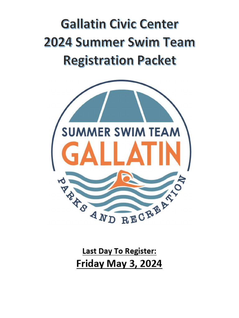 Gallatin Civic Center Swim Team Information Packet - 2024 | PDF ...
