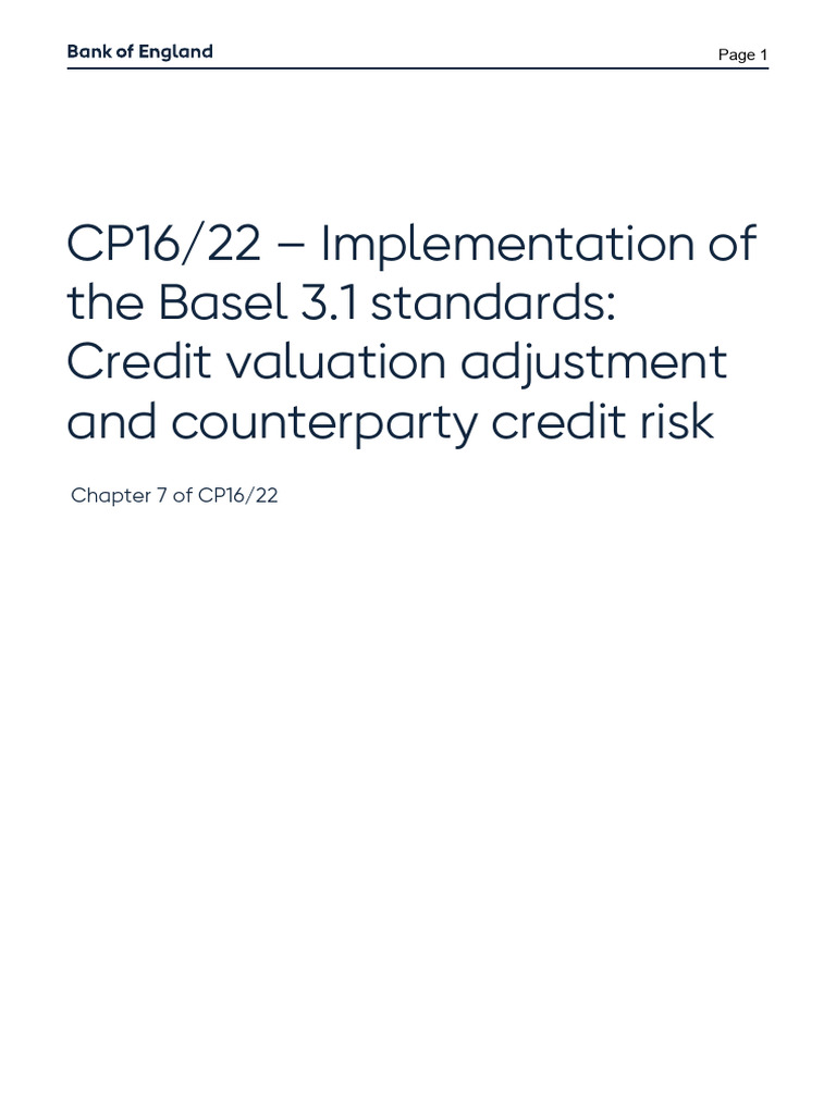 Credit Valuation Adjustment | PDF | Financial Risk | Capital Requirement