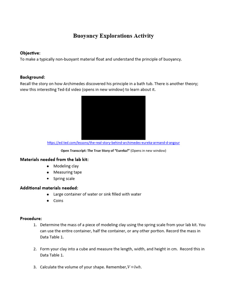 Cruise Ship Exploration Activity | PDF | Buoyancy | Volume