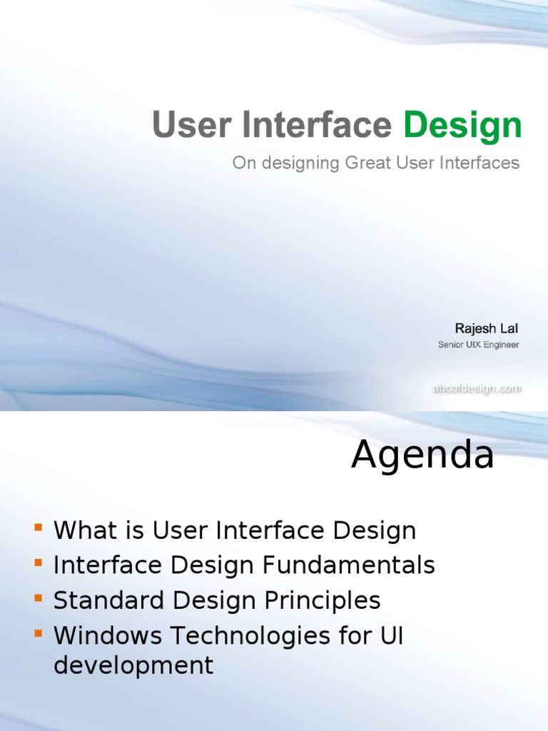 User Interface Design | PDF | User Interface | User Interface Design