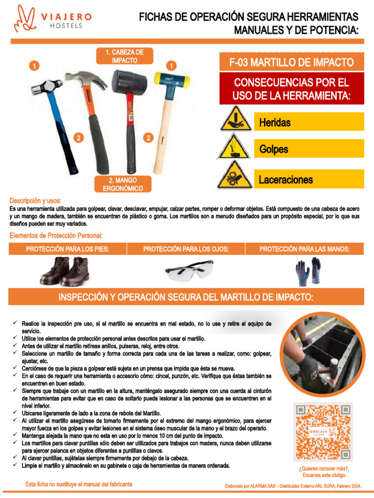 F-03 Martillo de Impacto | PDF | Martillo | Factores humanos y ergonomía