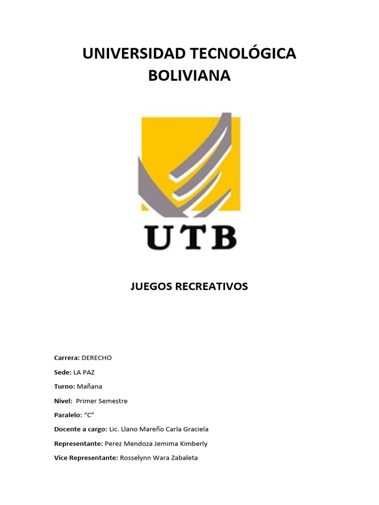 Universidad Tecnológica Boliviana | PDF