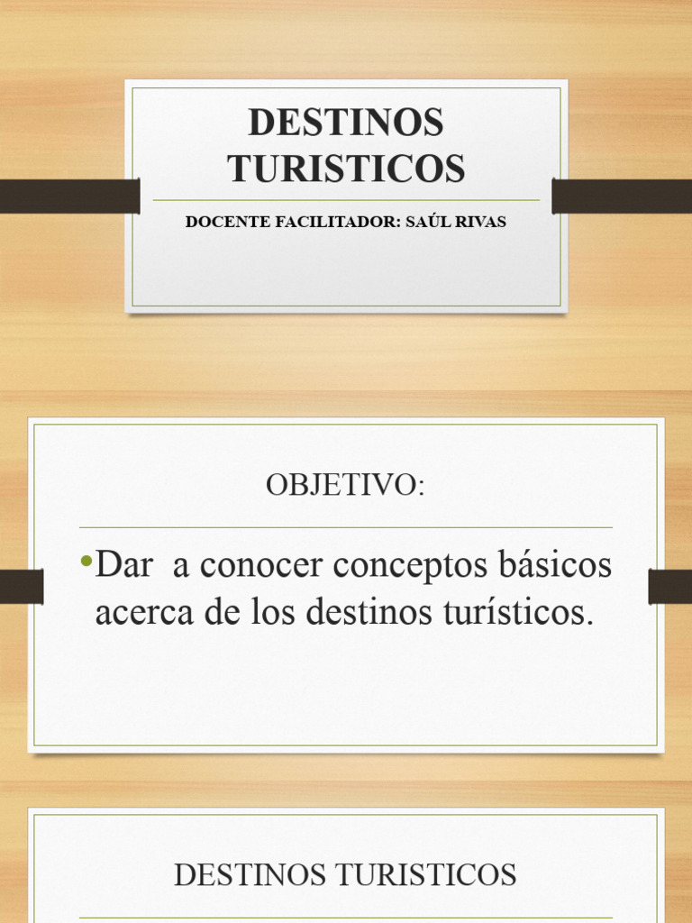 Destinos Turisticos | PDF | Turismo | Accesibilidad