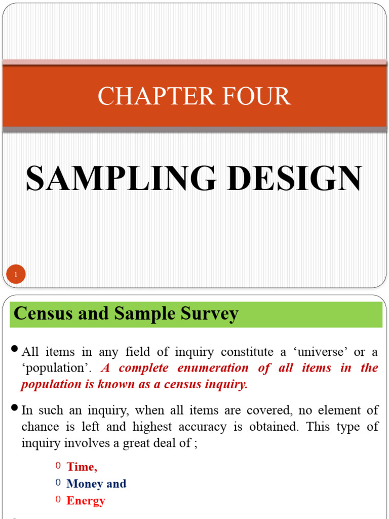 Chapter 4 Four | PDF | Sampling (Statistics) | Stratified Sampling